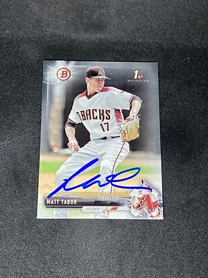 Matt Tabor 2017 Bowman Draft #BD168 Arizona Diamondbacks Autographed ...