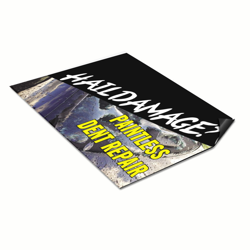 Car Magnet Set of 2 Hail Damage Paintless Dent Repair Industrial Sign ...
