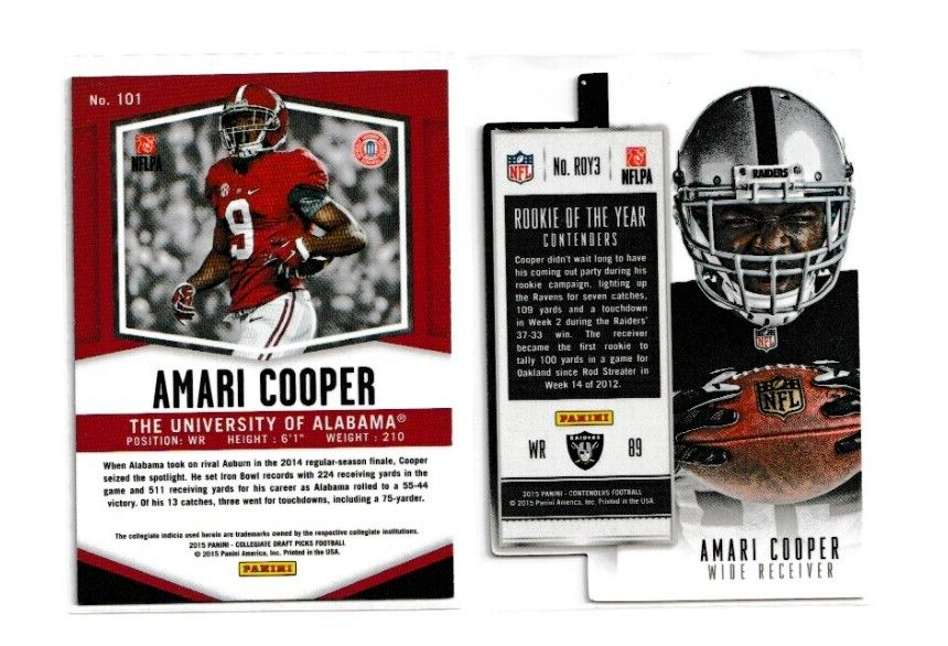 2015 Amari Cooper 2 Card Rookie Lot Browns | eBay