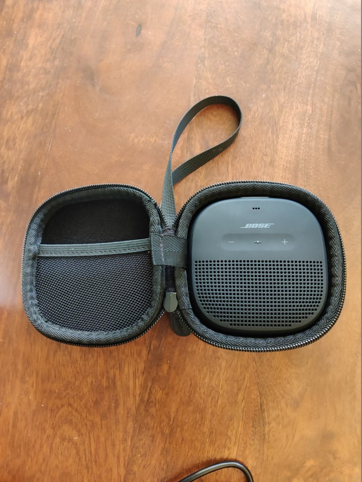 Bose SoundLink Micro Portable Bluetooth Speaker In Black + Travel case ...