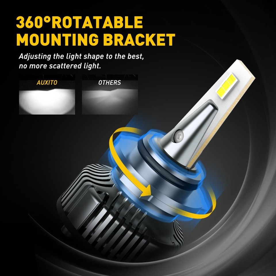AUXITO Combo 9005+9006+H11 LED Headlight Fog Light Hi/Low Beam Light ...