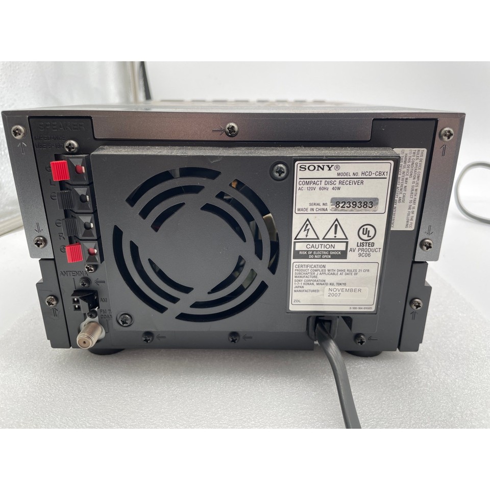 Sony CMT-BX1 HCD-CBX1 Micro Hi-Fi System Receiver CD Player Radio | eBay