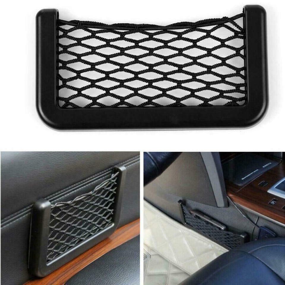2x Car Interior Body Edge Elastic Net Storage Phone Holder Accessories ...