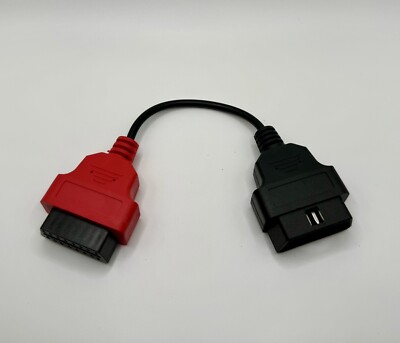 Alfa Romeo, Fiat, Jeep Red Adapter Cable For multiECUscan, AlfaOBD OBD2 ...