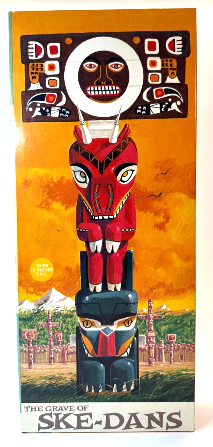 Hawk Totem Pole The Grave of Ske-Dans Vintage Rare Sealed Inside Boxed ...