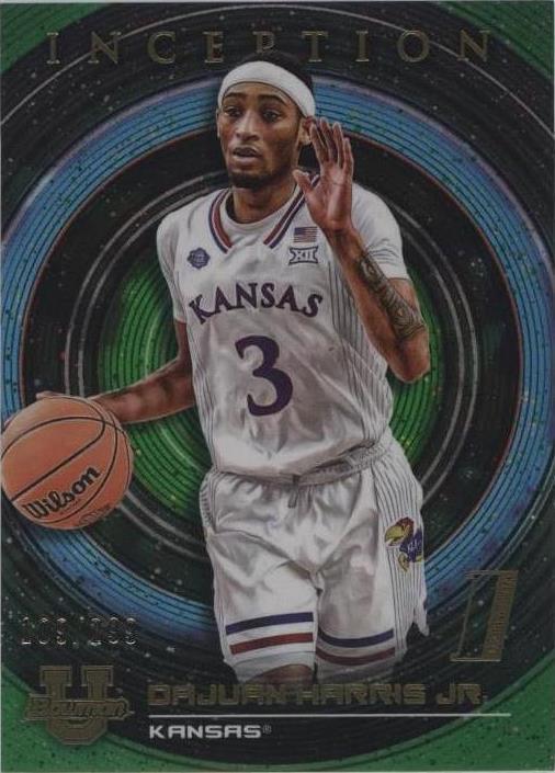 2022-23 Bowman Inception University - Dajuan Harris Jr. #85 Green Foil ...
