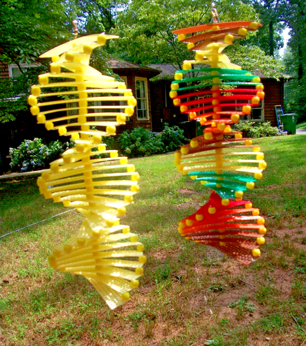 2 mini Wind Twirlers, Spinners "SUNSHINE" & "FALL COLORS" Pinwheels ...