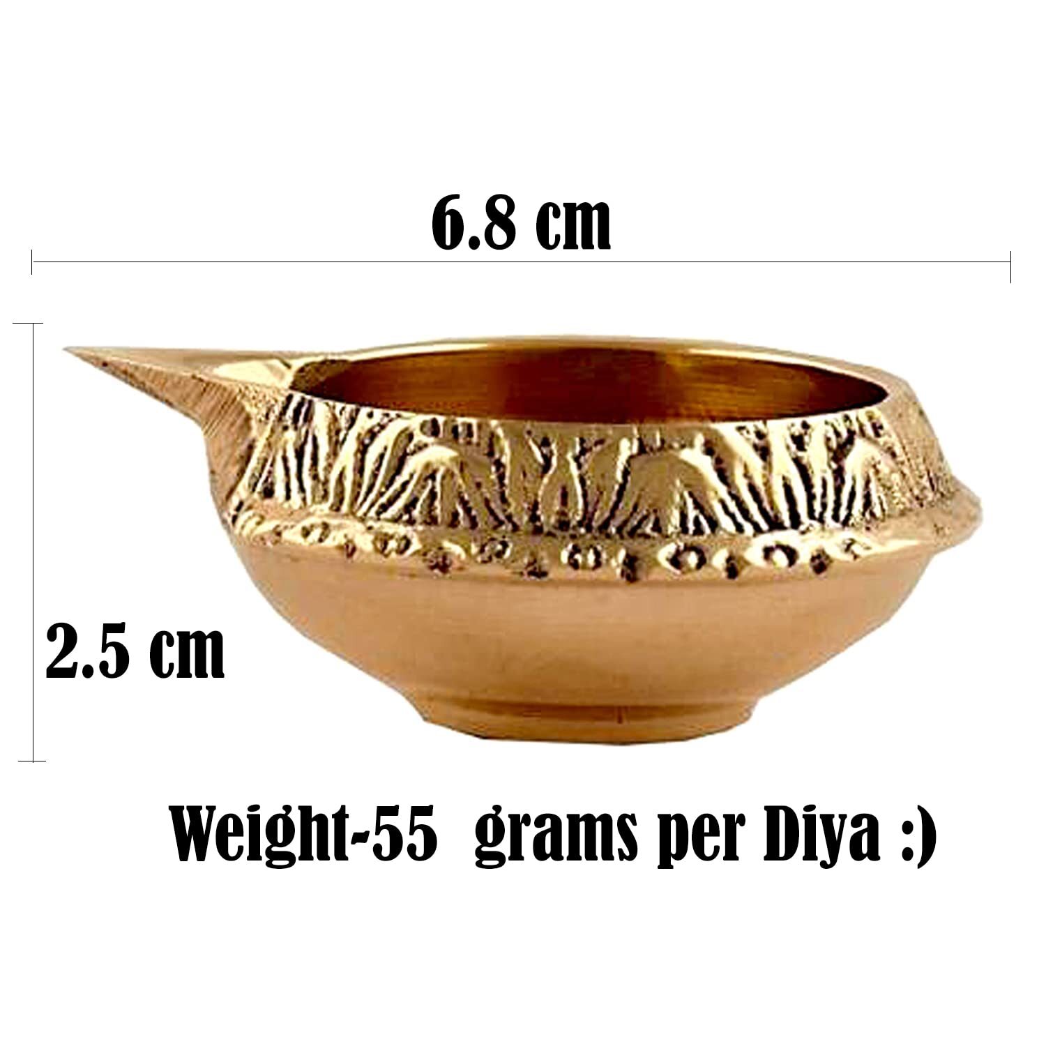 Brass Diya Oil Lamp, Brass Diwali Diya's Puja Items for Diwali Décor ...