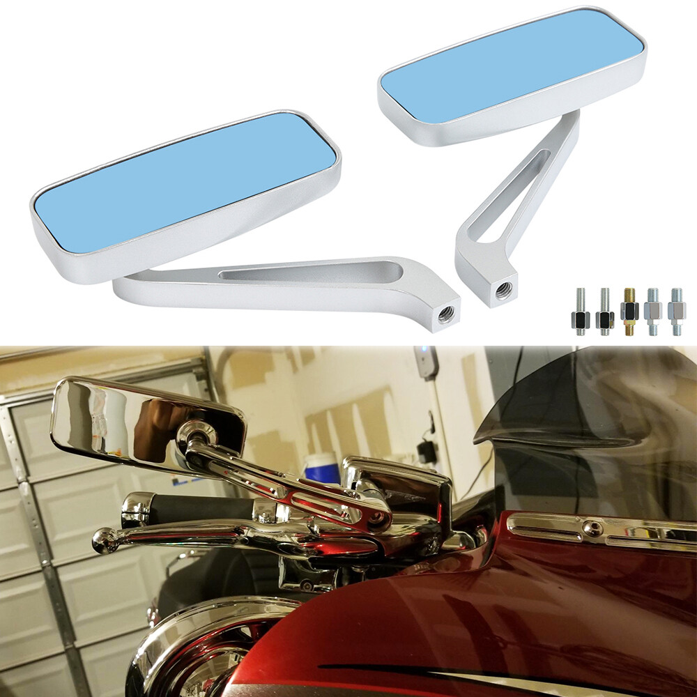 2X RECTANGLE MOTORCYCLE SIDE MIRRORS FOR KAWASAKI VULCAN VN 1500 CUSTOM ...