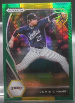 Dominic Hamel (Dallas Baptist) - 2021 Prizm Draft Picks Green/Yellow ...