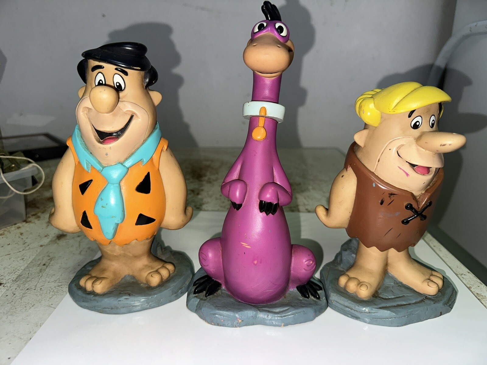 3 VINTAGE 1990s THE FLINTSTONES 6 Inch PLASTIC BANK unused | eBay