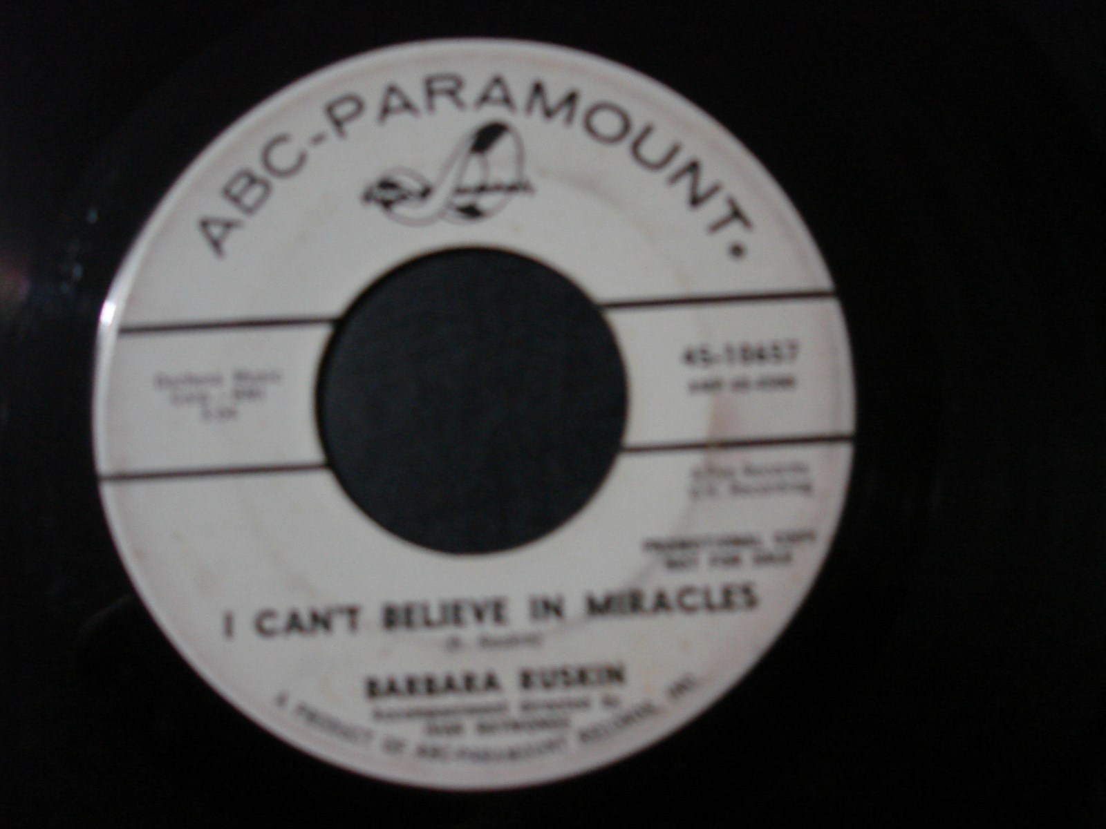 BARBARA RUSKIN HALFWAY TO PARADISE 45 RECORD DJ PROMO I CAN'T BELIEVE ...