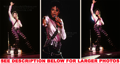 MICHAEL JACKSON BAD TOUR STAGE POSES 3xRARE8x10 PHOTOS | eBay