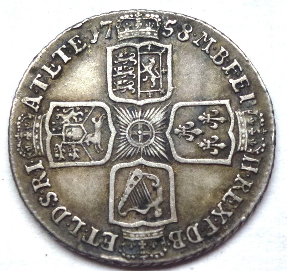 1758 George II silver shilling in good grade | eBay UK