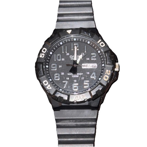 Casio Watch Men 53mm Black White Dial Day Date 5474 MRW-210H | eBay