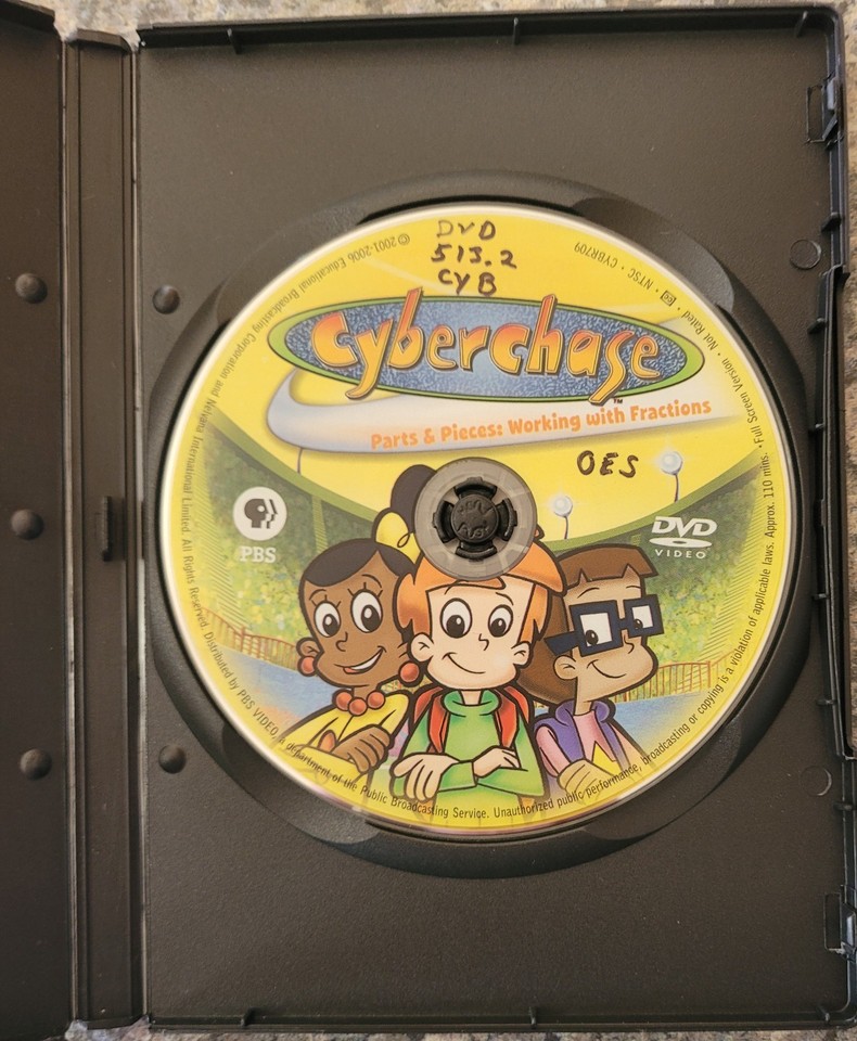 Cyberchase: Parts & Pieces Working with Fractions (2008 DVD) Brain ...
