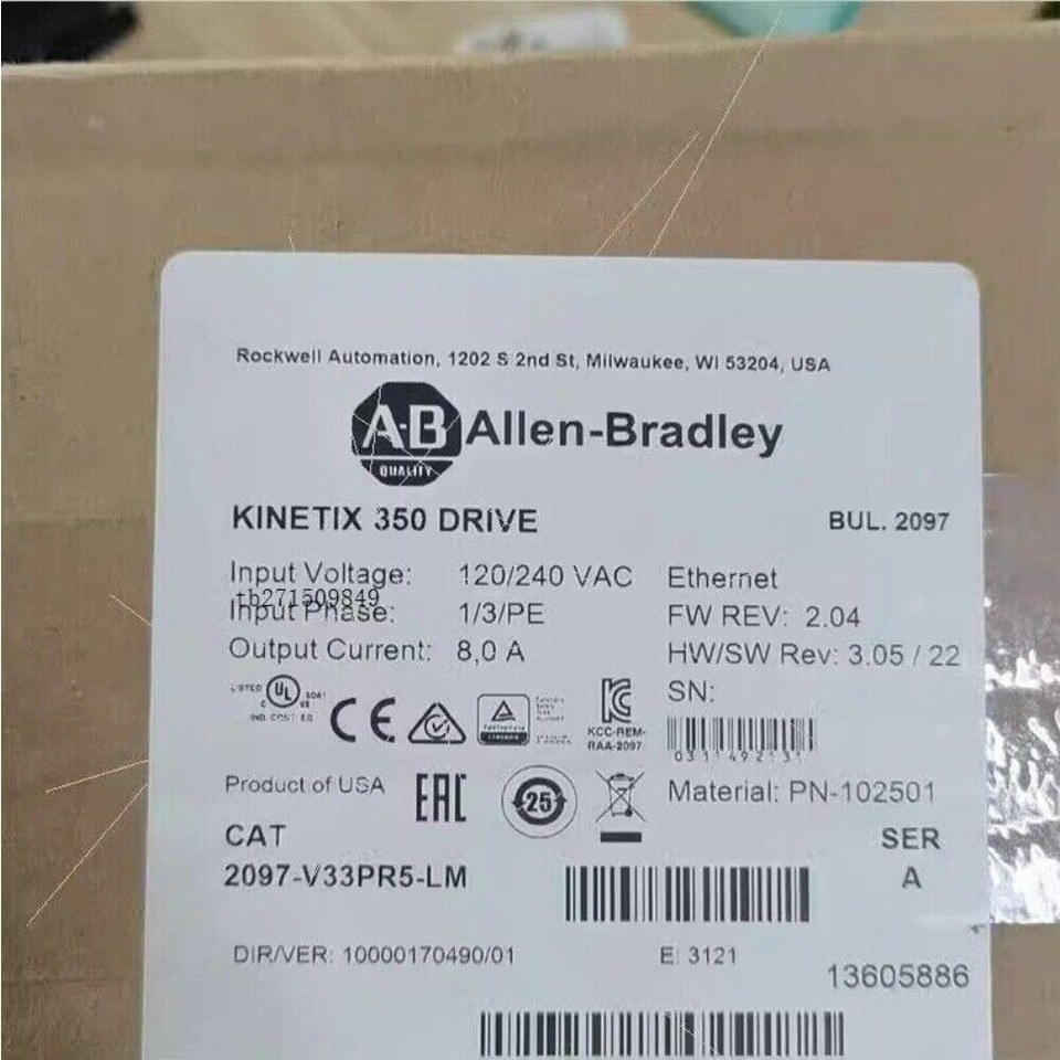 New Sealed 2097-V33PR5-LM AB Kinetix 350 2.0kW Servo Drive AB 2097 ...