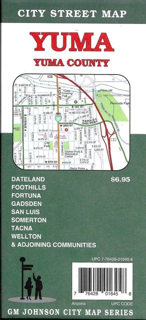 City Street Map of Yuma & Yuma County, Arizona, by GMJ Maps | eBay