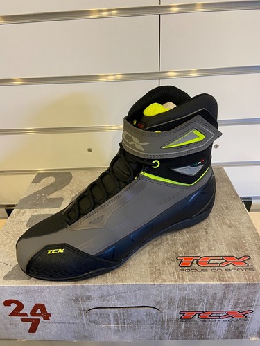 TCX RUSH 2 WP (Waterproof) Motorcycle Boots Grey/Fluo | eBay