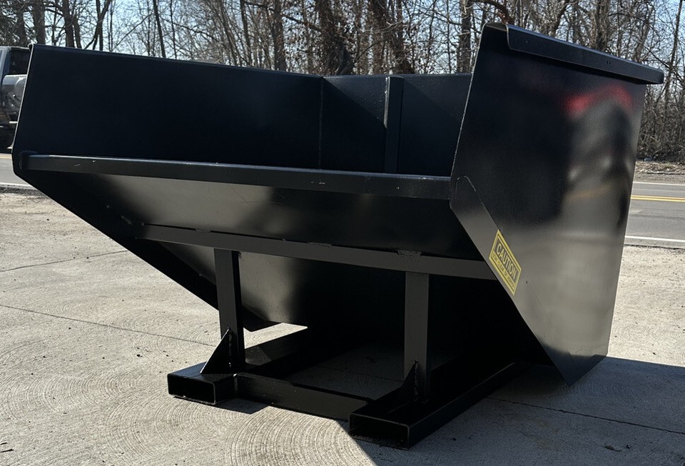 2 YD HOPPER DUMPSTER ATTACHMENT FITS SKIDSTEER QUICK ATTACH-IN STOCK ...