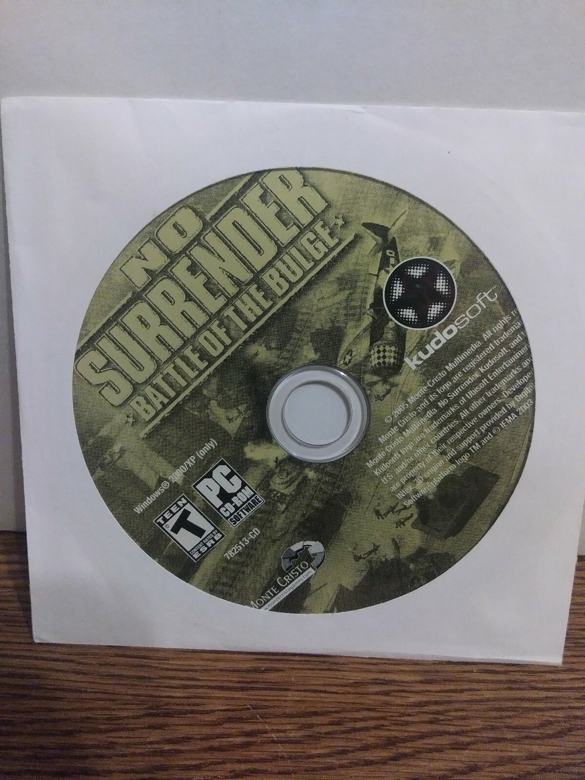 NO SURRENDER Battle of the Bulge Strategic PC Game Disc only - tested ...