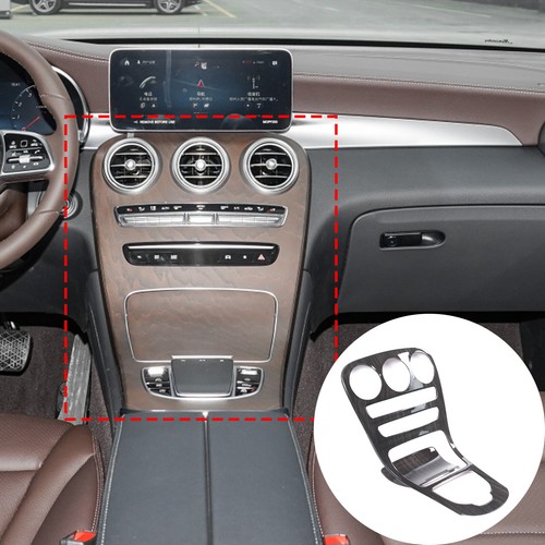 Black Wood Grain ABS Center Console Trim Panel For Mercedes-Benz GLC ...
