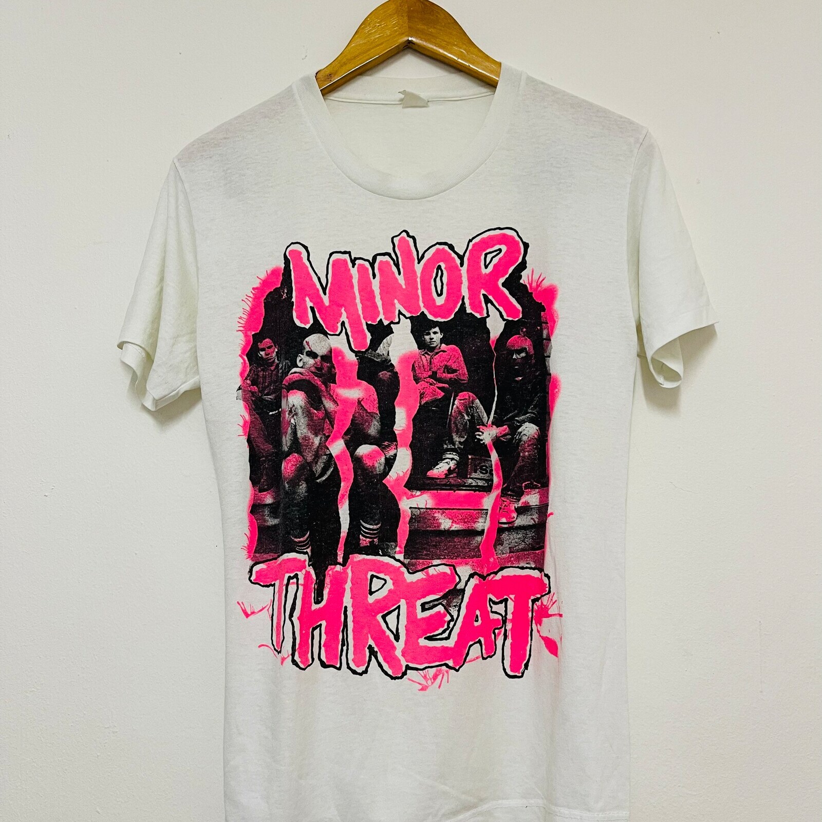 Vintage 80’s Minor Threat Handprinted Hardcore Punk Band T-Shirt ...