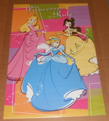Disney Princess Divas Poster 34x22 Princess Rules | eBay