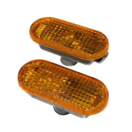2Pcs Fender Yellow Side Repeater Light Lamp Lens Driver or Passenger ...