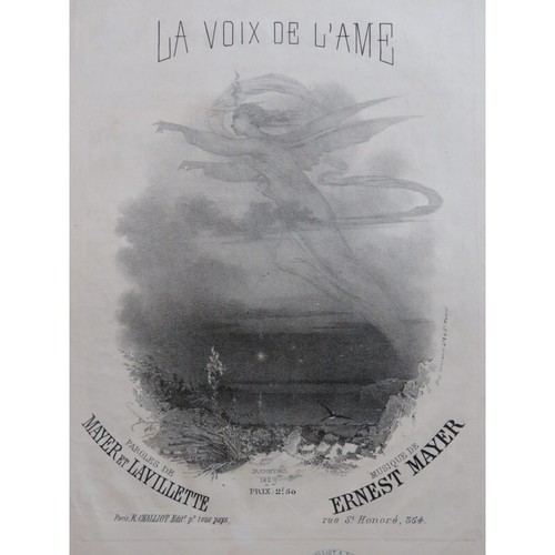 MAYER Ernest La Voix de l'Ame Chant Piano 1859 | eBay