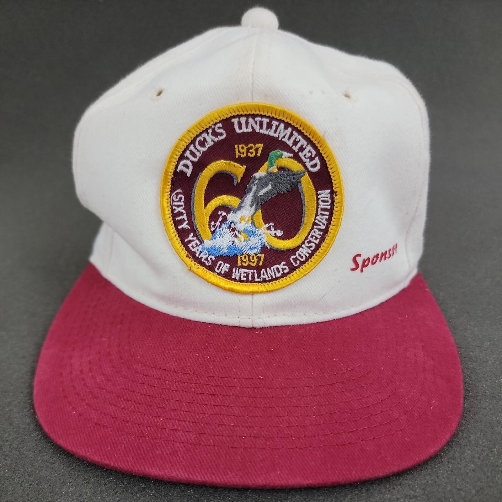 Vtg Ducks Unlimited Cap 60 Year Anniversary Strap Bac… - Gem