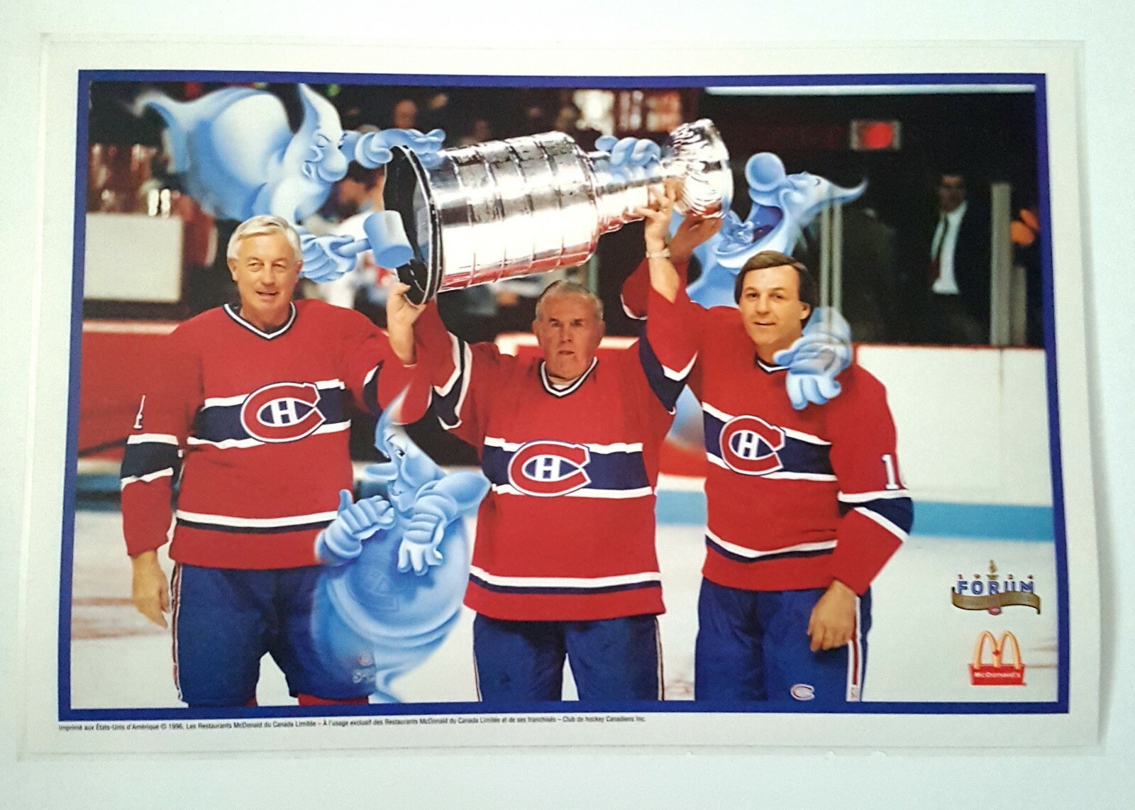 GUY LAFLEUR-MAURICE RICHARD-JEAN BELIVEAU 1996 McDonald's Placemat ...