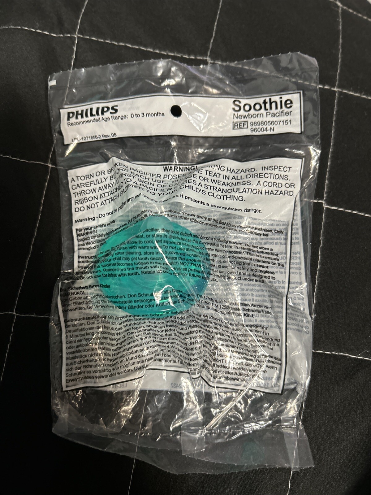 Soothie Pacifier Philips Notched Newborn NICU Green 3 Months Hospital ...