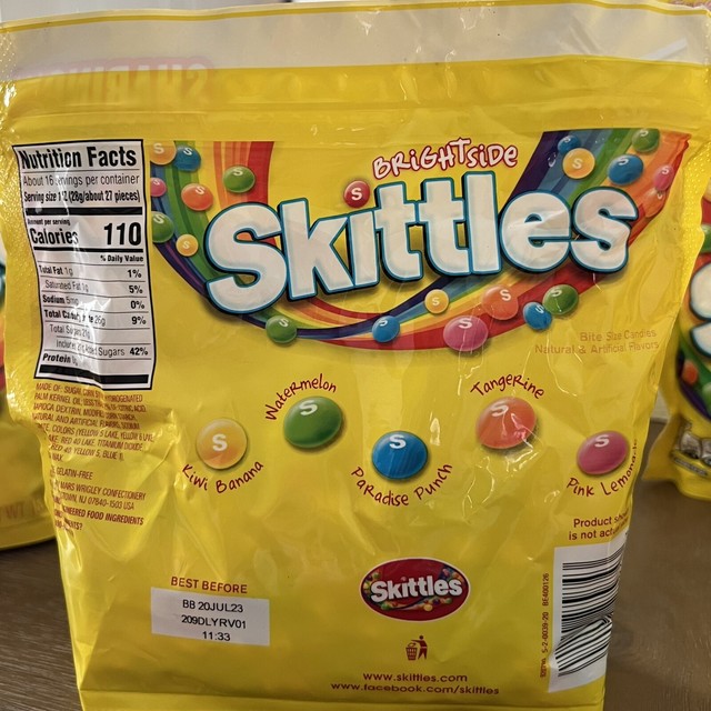 Skittles Brightside Chewy Candy Sharing Size Bag 15.6 Oz for sale ...