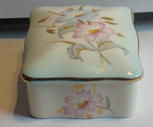 Vintage Porcelain Floral Trinket Box Royal Worcester Spode Palissy ...