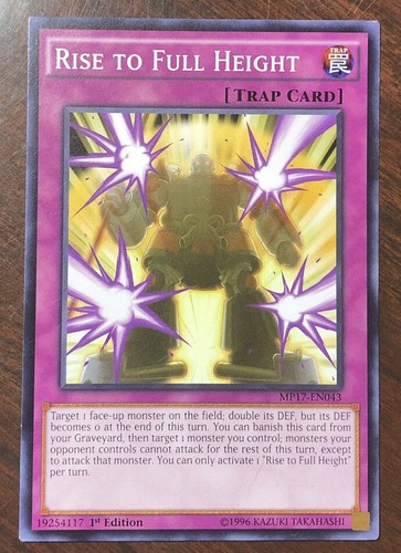 Rise To Full Height MP17-EN043 YuGiOh! TRAP Mega Pack 2017 1st Ed Near ...