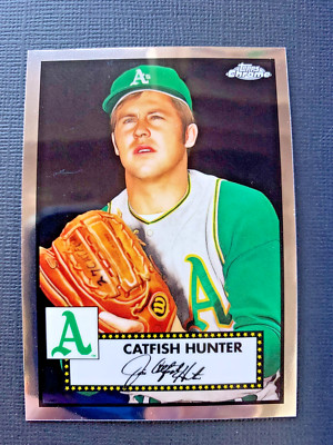 2021 Topps Chrome Platinum Anniversary CATFISH HUNTER #643, Oakland ...