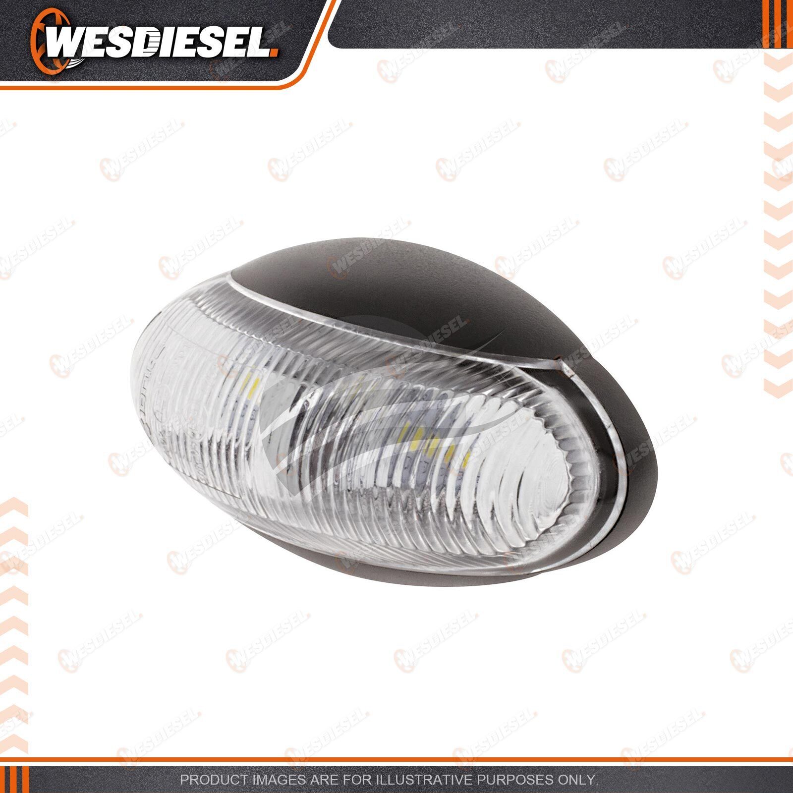 Ignite LED Front End Outline Marker Lamp 10-30V 4 LED's Black Housing ...