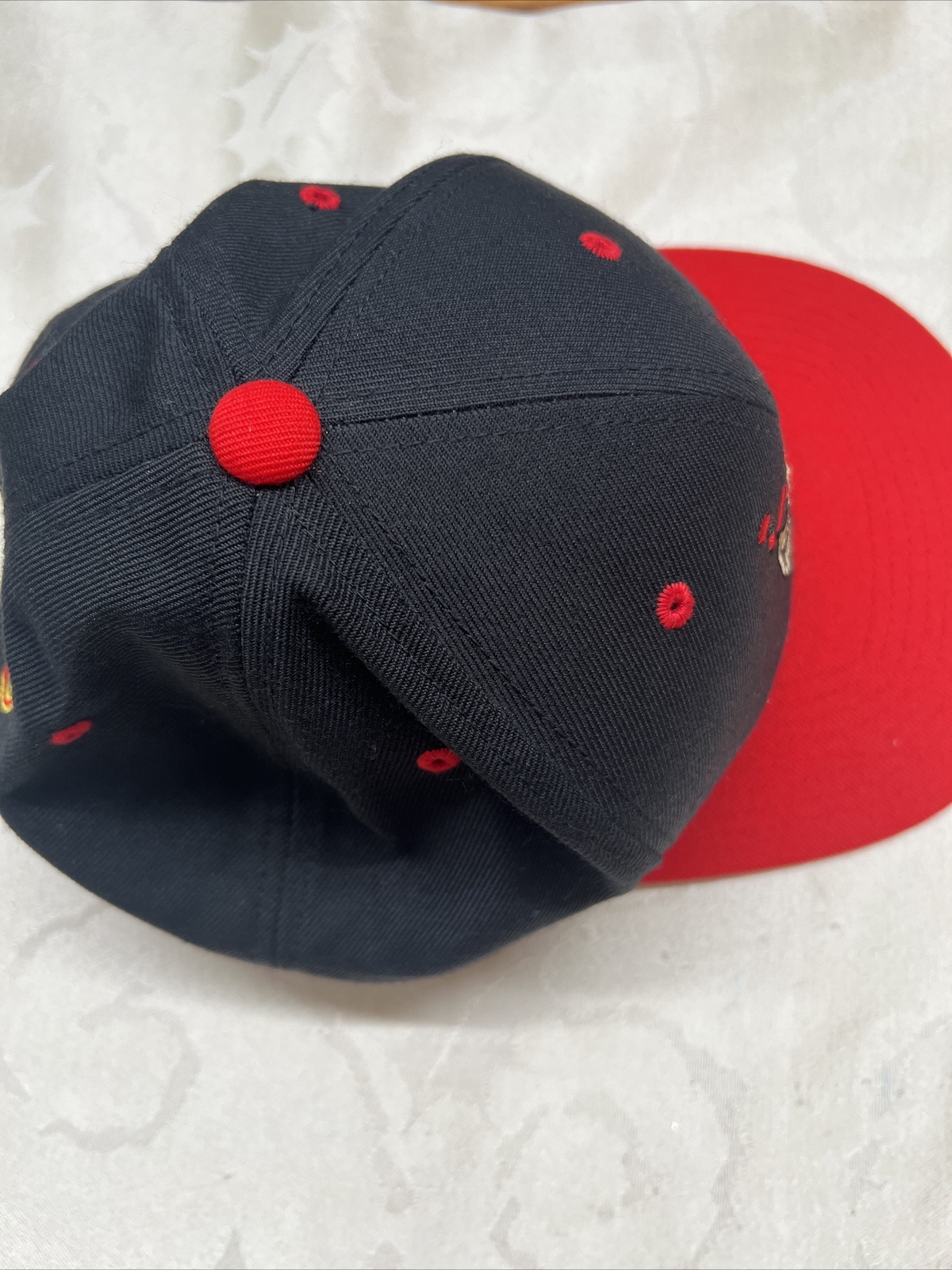 RUMPLE MINZ The Classic Wool Blend Black & Red Snapback OSFA Hat - NEW ...