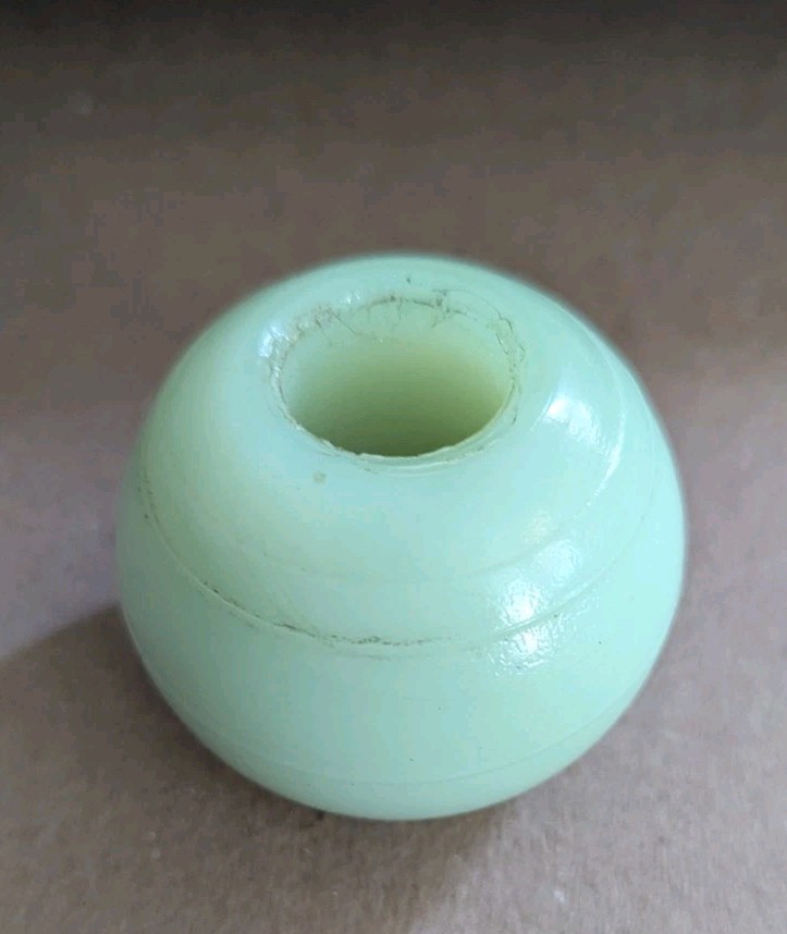 Uranium Glass Table Lamp With Glass Ball Spacer Recently Refurbished | eBay