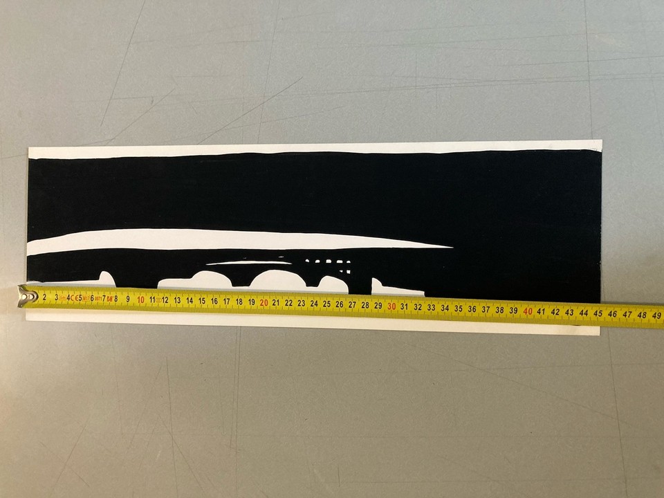 Very Pretty Painting Gouache Drawing Abstract 1990 Bridge Paper Art to ...