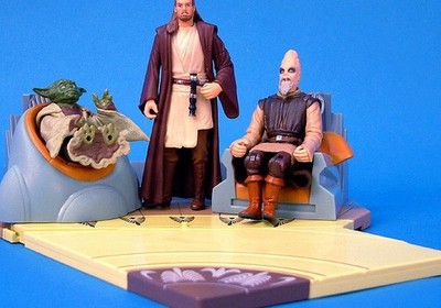 STAR WARS SAGA JEDI HIGH COUNCIL SCENE 1 YODA KI MUNDI QUI GON JINN ...