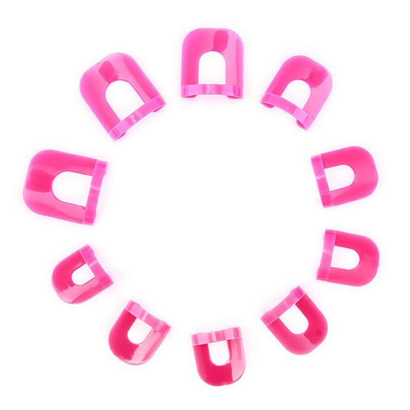26pcs/set 10 Sizes G Curve Shape Varnish Shield Finger Cover Nail ...
