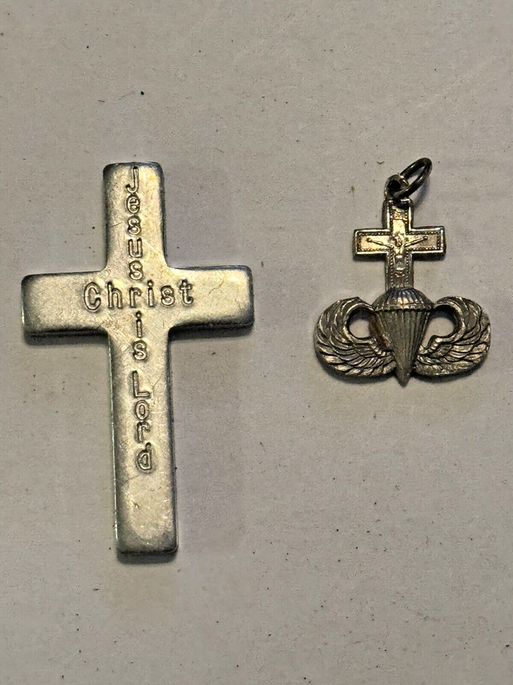 Vintage US Army Airborne Cross Pendant and Pocket Cross Vietnam Era. | eBay