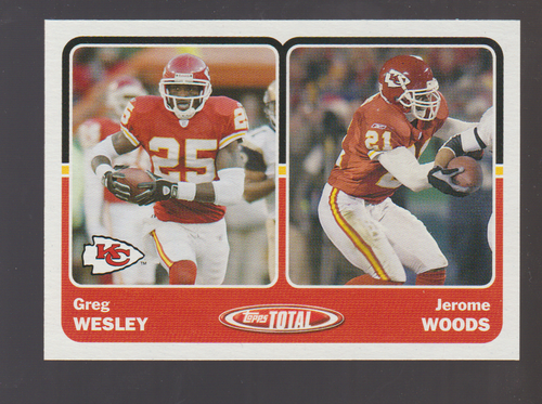 2003 Topps Total #401 Greg Wesley RC / Jerome Woods card, Kansas City ...