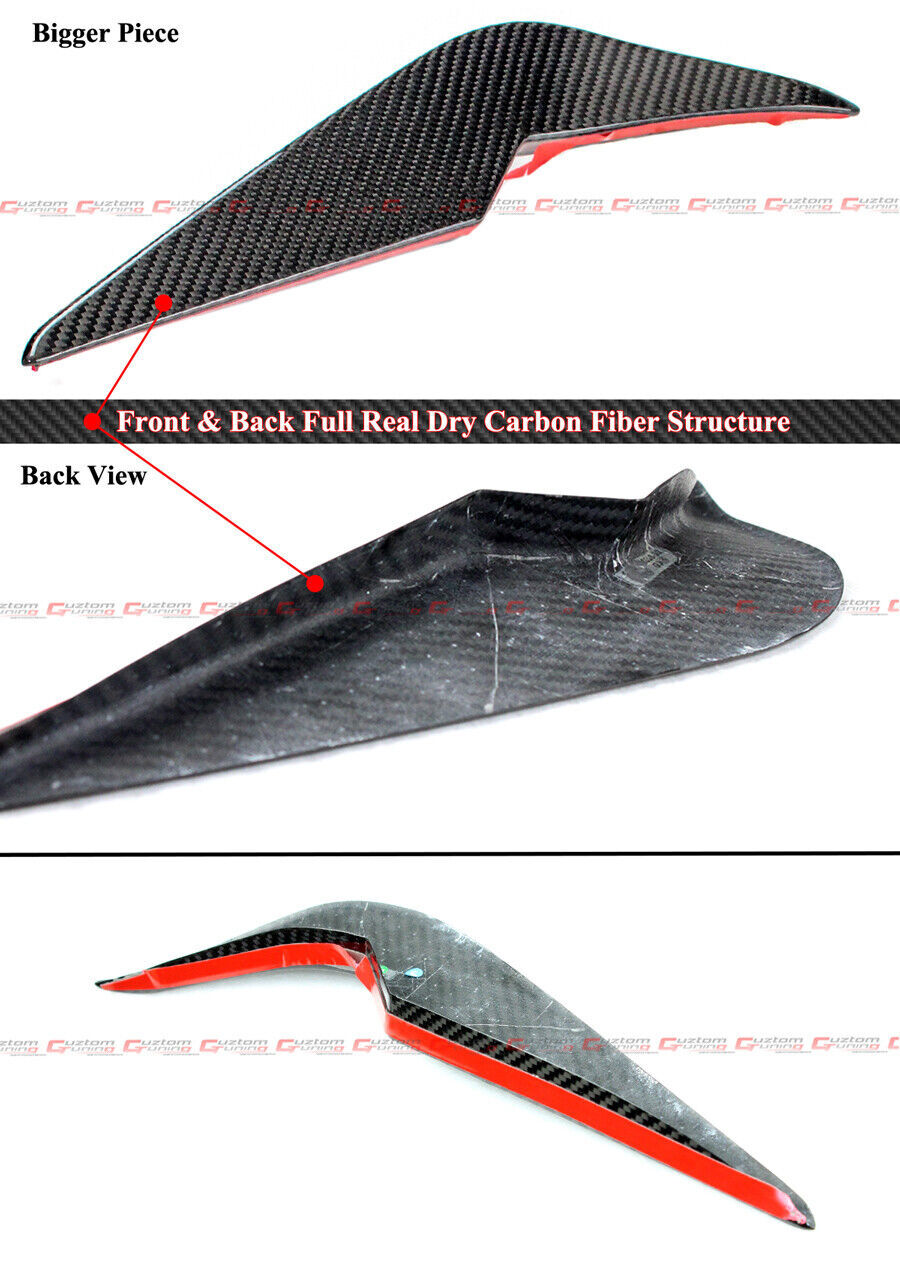 100%Carbon Fiber Bumper Aero Winglet Canard Fins For 21-24 BMW G80 M3 ...