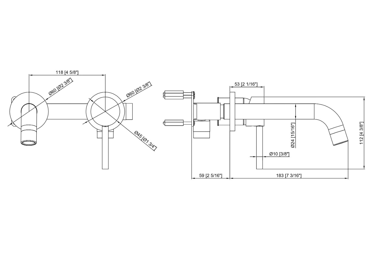 Modern Brushed Nickel Bathroom Basin Wall Tap with Single Lever | eBay