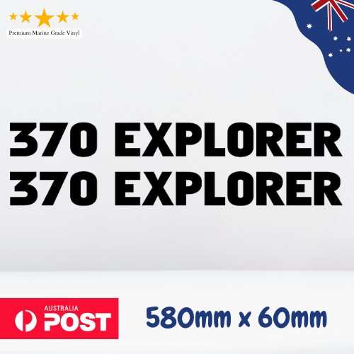 370 EXPLORER Fishing Boat Sticker Decal Marine Set of 2 | eBay