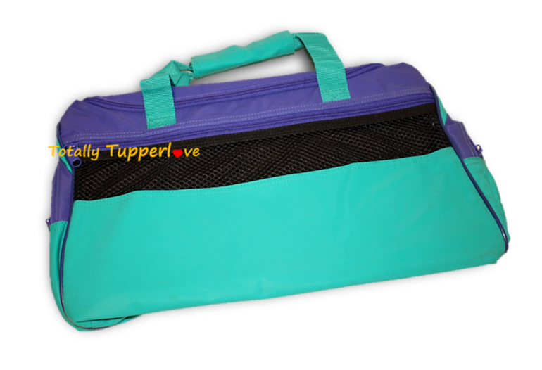 Tupperware Insulated Tote Zippered Reusable Cooler Bag Green & Blue ...