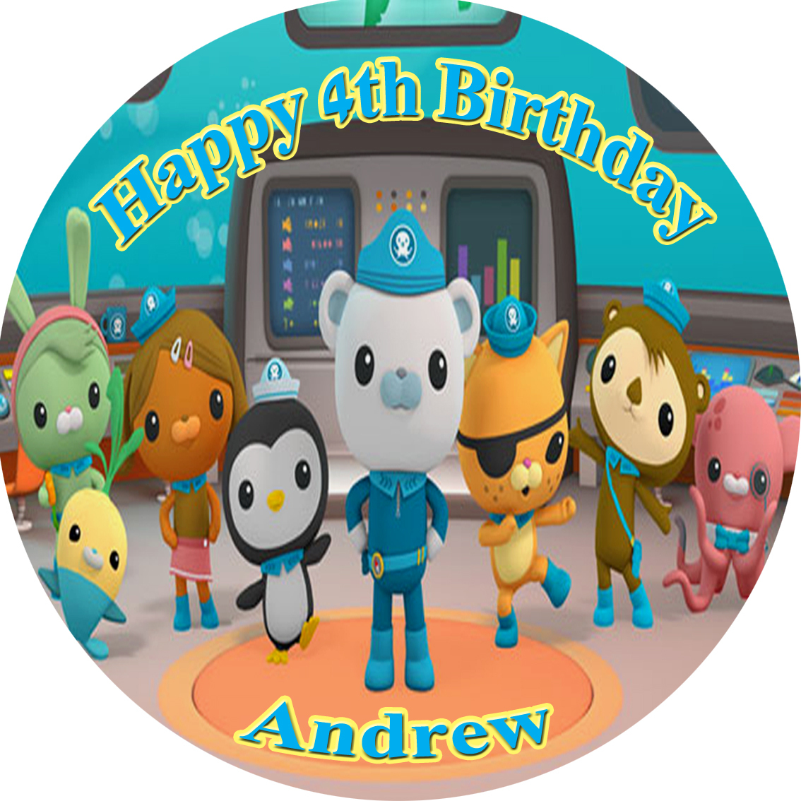 OCTONAUTS REAL EDIBLE ICING CAKE TOPPER PARTY IMAGE FROSTING SHEET ...